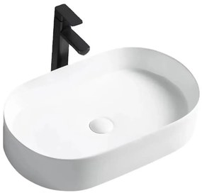 REA-U1055 - Umyvadlo na desku NADIA 38,5x61 cm keramika/lesklá bílá REA-U1055