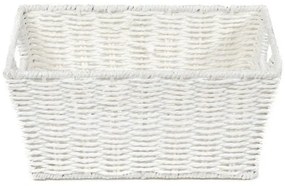 Pletený košík Compactor 31 x 24 x 14 cm, bílá