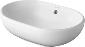 Duravit Bathroom_Foster - Umyvadlo na desku 50x35 cm, s přepadem, bez otvoru pro baterii, s WonderGliss, bílá 03355000001