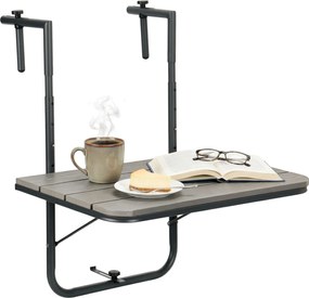 Závěsný balkónový stůl Aretto 60 cm šedý