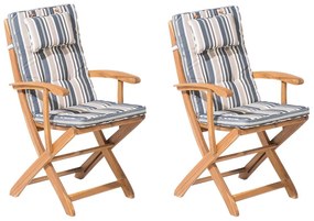 Set 2 ks zahradních židlí Mauza (světlé dřevo). 1081302