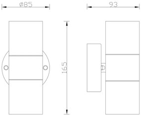 Globo 3201W-2 - Venkovní nástěnné svítidlo JAICY 2xGU10/35W/230V IP44