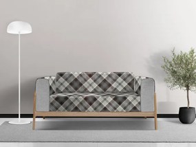 Ervi gobelínový  přehoz na sedačku/postel - Tradiční šedý tartan