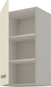 KARMEN | horní skříňka 40 G-72 1F policová | 40 cm | světle šedá/krémová lesk