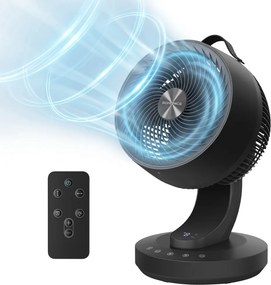 Cirkulační ventilátor FLOW s dálkovým ovládáním, černý SongmicsHome