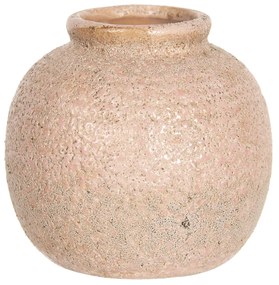 Starorůžová váza s patinou - Ø 8*8 cm