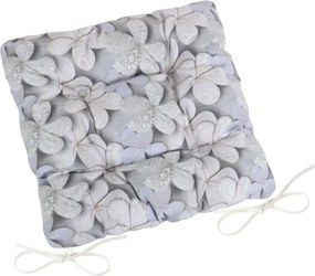 Bellatex Sedák DITA prošívaný 40x40 cm Květ Šedá