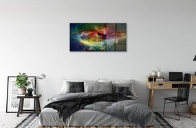 Obraz na skle abstraktní fraktály 125x50 cm