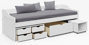 Postel MAXI NEW 90x200 s úložným prostorem masiv bílá Kondela 0000357998