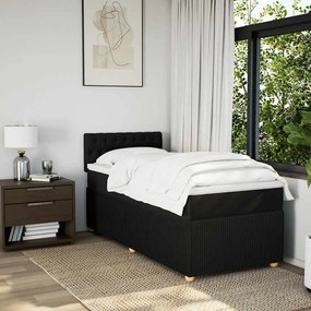 Box spring postel s matrací černá 80 x 200 cm textil 3289592