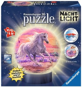 Ravensburger 3d svítící puzzleball kůň na pláži 72 dílků