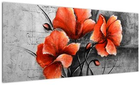 Obraz květin na zeď (100x40cm)