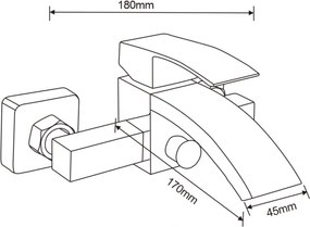 Mexen Libra, vanová baterie, chromová, 745130-00