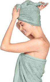 Tchibo - Ručníkový turban - barva: modrá