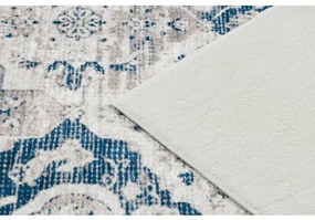 Dywany Luszczow Kusový koberec ANDRE pratelný Růžice 1819C vintage protiskluz, béžový / modrý Rozměr koberce: 160 x 220 cm