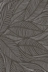 Kusový koberec vlněný Agnella Tempo Natural Fagis (binding) Listí grafitový Rozměr: 133x195 cm