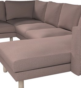Potah na pohovku IKEA Norsborg rohová, 5-místná se šezlongem barva růžová látka pletený vzor