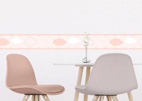 Dětská samolepící bordura na zeď Růžové Mraky | 5 m x 13.8 cm | DWBD8059