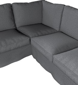 Potah na pohovku IKEA  Ektorp rohová barva šedá látka pletený vzor