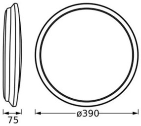 Ledvance - LED Stropní svítidlo ORBIS DUBLIN LED/24W/230V pr. 39 cm