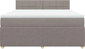 Box spring postel s matrací taupe 180x200 cm textil 3287539