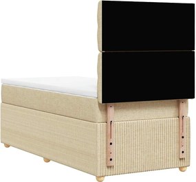Box spring postel s matrací krémová 100 x 200 cm textil 3291979