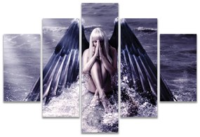 Malvis ® Obraz Modlitba andělům Velikost: pětidílný obdélník - 150x70 cm