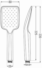 Mexen příslušenství - 1-bodový ruční sprchový set R-62, černý, 785626052-70