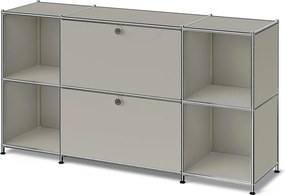 Tchibo - Kovová odkládací skříňka »Cn3« se 2 výklopnými dvířky - barva: chrom