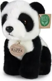 RAPPA Plyšová panda sedící 18 cm / ECO-FRIENDLY / od 0 let