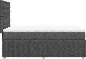 Box spring postel s matrací tmavě šedá 90x190 cm textil 3291926
