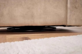 Designové otočné křeslo Kalei šampaňský samet