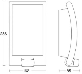 Steinel 009816 - Venkovní nástěnné svítidlo s čidlem L 22 S 1xE27/60W/230V IP44