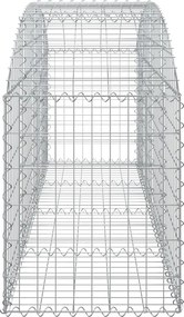 Klenutý gabionový koš 200 x 50 x 60/80 cm pozinkované železo 153473