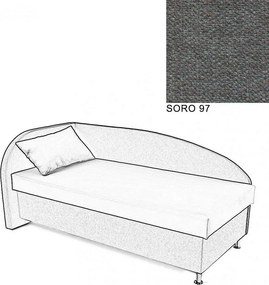 Dřevona - Elitte Čalouněná postel AVA NAVI, s úložným prostorem, 90x200, levá, SORO 97