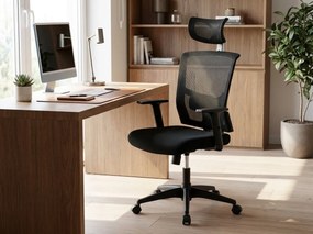 Ergonomická kancelářská židle RELORA - černá síťovina