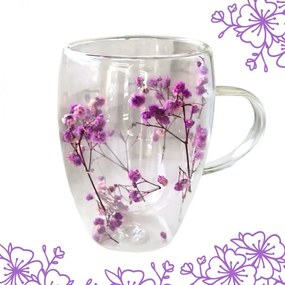Flamenco Mystique Termo sklenice s květinami uvnitř 300ml 1ks SZK93
