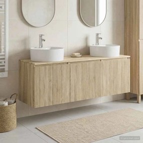 Sada koupelnových skříněk 3 ks Dub sonoma 49,5 x 44,5 x 65 cm 3405669