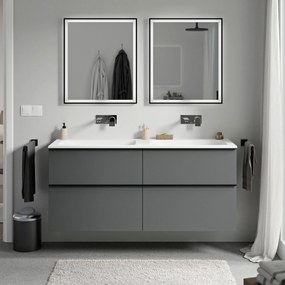 Koupelnová skříňka LAVOA 120 cm s umyvadlem z minerálního odlitku CREAM - možnost volby barvy