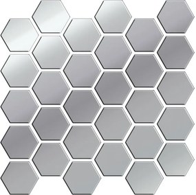 Ceramika Bianca Dekor Mix Slate Platinum Glass Hexagon Mosaic 25,8x25 - 164639