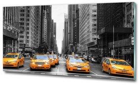 Wallmuralia Foto-obraz fotografie na skle Taxi New York 100x50