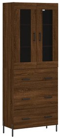 Skříň highboard hnědý dub 69,5 x 34 x 180 cm kompozitní dřevo - Default Title