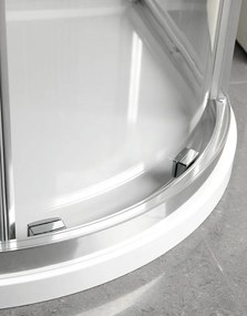 Polysan LUCIS LINE čtvrtkruhová sprchová zástěna, 900x900mm, R550, čiré sklo