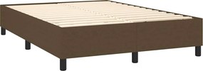 Box spring postel s matrací tmavě hnědá 140x200 cm textil 3127968