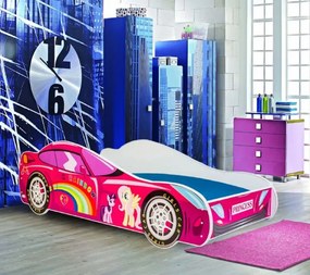 Postel s matracem CAR PINK 160x80