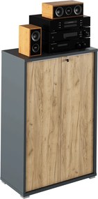 Skříňka, grafit / dub artisan, RIOMA NEW TYP 09
