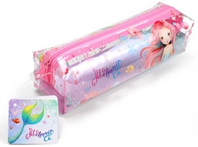 _Ostatní 1_ Pouzdro na pera / kosmetiku Mermaid průhledný penál Mořská panna 0412