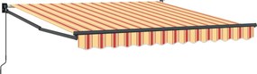 Stahovací markýza Žlutá a oranžová 350 x 250 x 165 cm 3330259