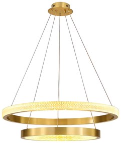 Toolight Toolight, LED stropní svítidlo 60cm, 55W, 3500lm + dálkové ovládání, APP1772-CP, zlatá matná, OSW-06351