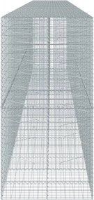 Gabionový koš s víkem 1 000 x 100 x 200 cm pozinkované železo 3295243